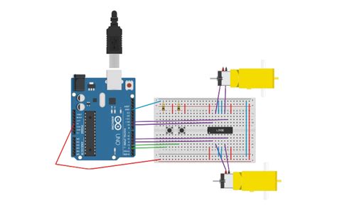 circuit design lab 7 l293d motor driver tinkercad