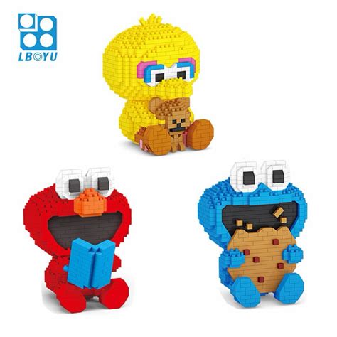 [sg] Sesame Street Nano Building Blocks Elmo Big Bird Cookie Monster Bricks Diy Christmas T