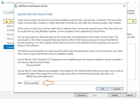 install 3 5 on windows server 2019