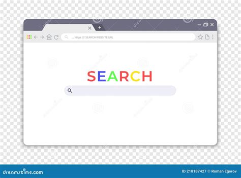 Browser Interface Website Window Mockup Internet Screen Frame Browser Tab Vector Empty Web