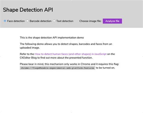 How To Detect Human Faces And Other Shapes In JavaScript CKEditor