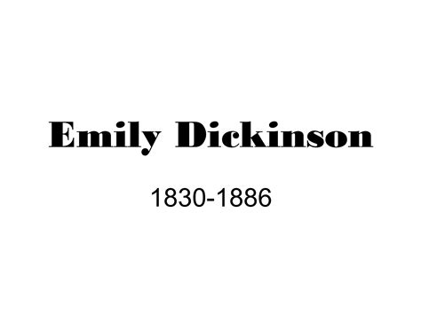 Emily Dickinson Bio Ppt
