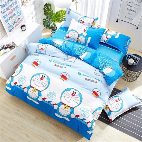 Doraemon Cartoon Character Duvet Cover Bedding Set