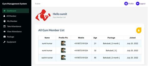 Gym Management System In Python