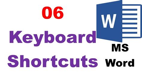 06 Keyboard Shortcuts Ms Word Microsoft Word Tips And Tricks Tech
