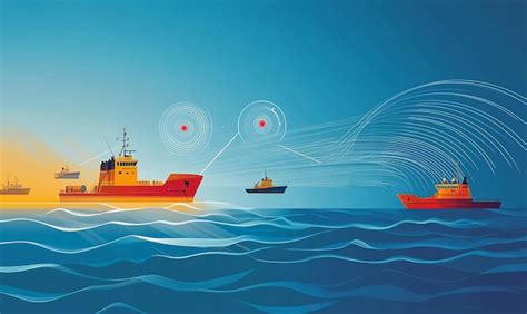 An Illustration Of A Radar System Used For Maritime Premium Ai Generated Image