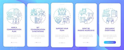 Mobile App Onboarding Screen With Blue Gradient Communication