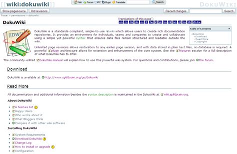 Dokuwiki An Elegant And Lightweight Wiki Engine