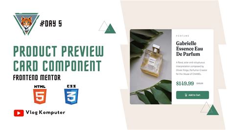 Product Preview Card Component Frontend Mentor Day5 Youtube