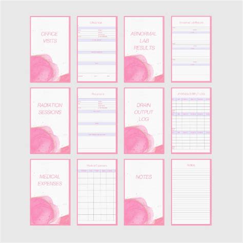 Breast Cancer Treatment Planner Chemo And Radiation Tracker Printable Journal Etsy
