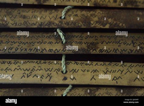 Ancient Scripts Written On Bamboo—originated From Lampung Sumatra—is