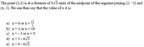solved the point 3 3 ﻿is at a distance of 322 ﻿units of