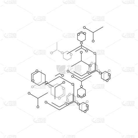 分子结构。矢量图解图标。设计元素。生物科学背景