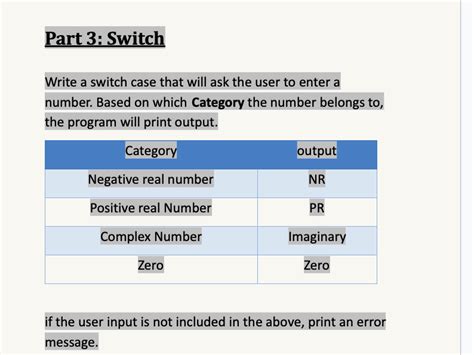 Solved Write A Switch Case That Will Ask The User To Enter A Chegg Com