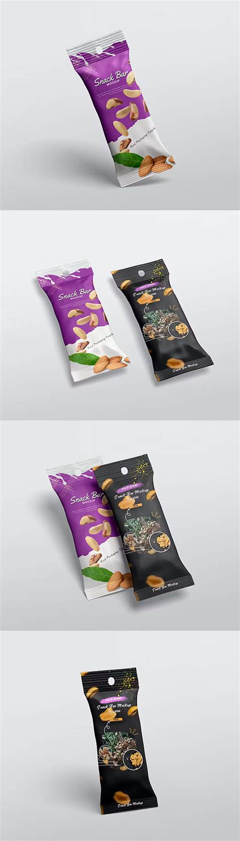 Snack Bar Packaging Mockup 96w6vlt Mockups Free Psd Templates