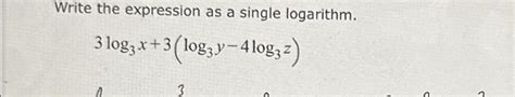 solved write the expression as a single