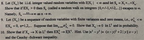 Solved 8 Let X Be Iid Integer Valued Random Variables