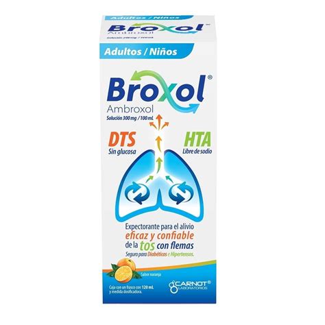 Broxol Ambroxol Sabor Naranja 300mg 100ml 120 Ml Walmart En Línea
