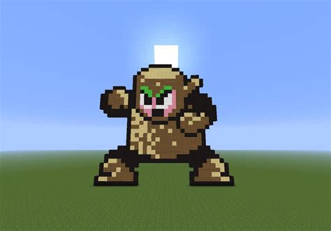 Wood Man Pixel Art Minecraft Map