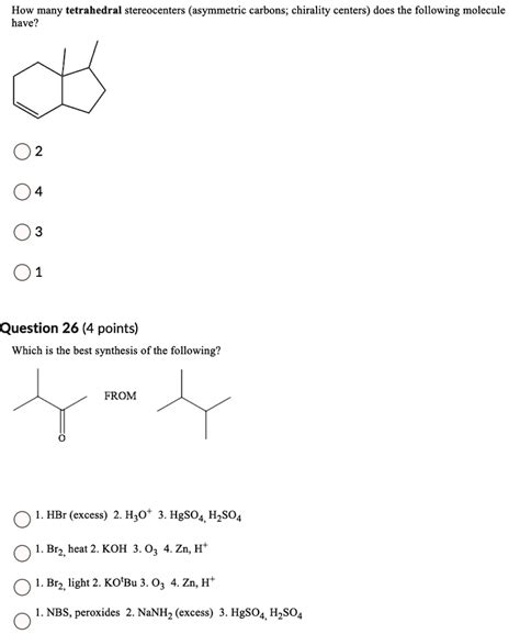 Solved How Many Tetrahedral Stereocenters Asymmetric Carbons