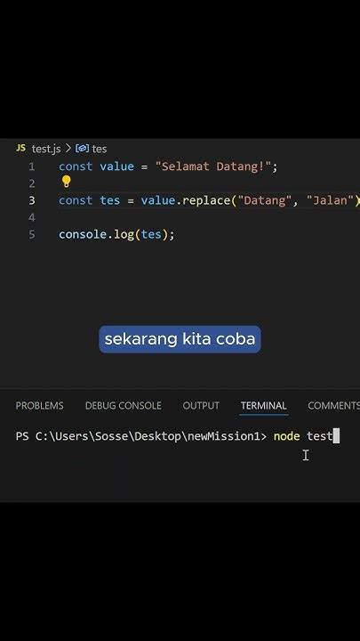 Metode Replace String Javascript Mengganti String Developer Programming Short Shorts