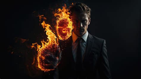 Businessman Login With Fingerprint Scanning Technology Fingerprint To Identify Personal Security