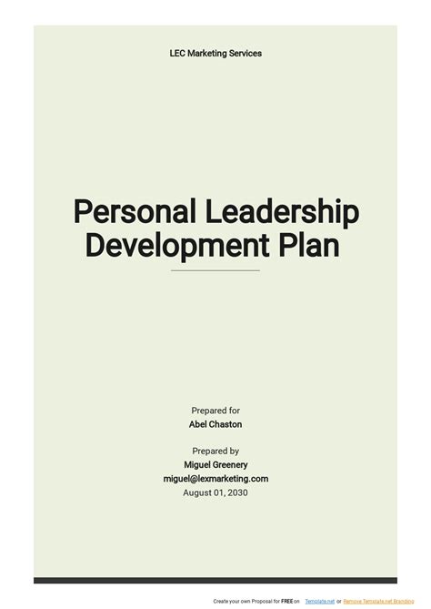 Individual Development Plan Examples For Leaders Design Talk