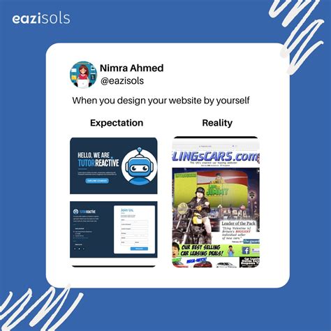 Eazisols On Linkedin Eazisols Expectationvsreality Webdesign