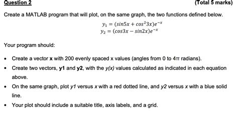 Solved Question 2 Total 5 Marks Create A Matlab Progr