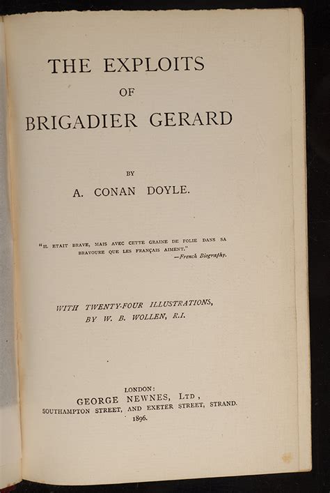 Exploits Of Brigadier Gerard The De Doyle Arthur Conan Wollen