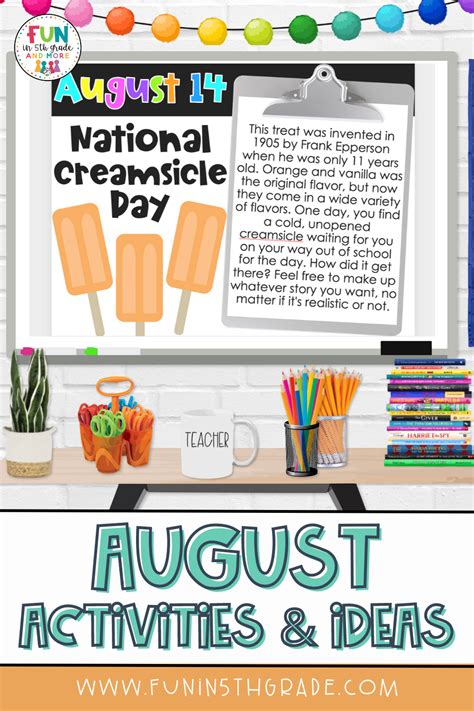 August Holiday Activities And Ideas Fun In 5th Grade And More
