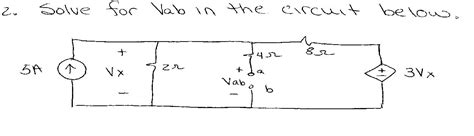 Solved Solve For Vab In The Circuit Below