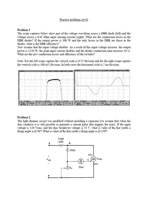 Practice Problems Set 1 Pdf Capacitor Electrical Components