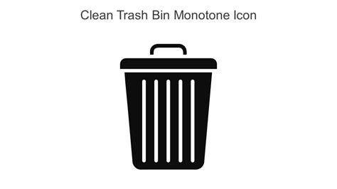Clean Trash Bin Monotone Icon In Powerpoint Pptx Png And Editable Eps Format PPT Sample