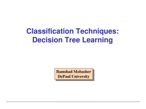 PPT Classification Techniques Decision Tree Learning PowerPoint Presentation ID