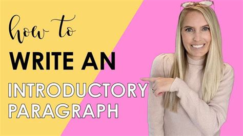 How To Write An Introductory Paragraph Youtube Introductory Paragraph Paragraph Writing