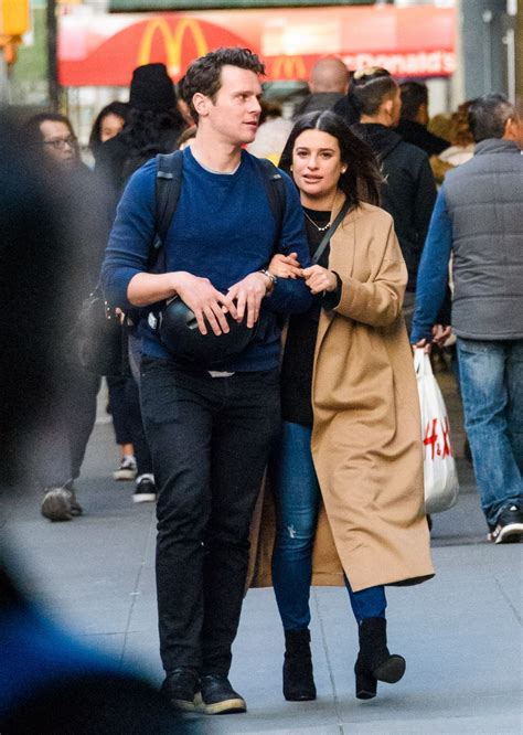 Lea Michele And Jonathan Groff Out In New York Hawtcelebs