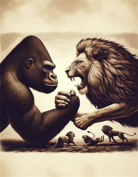 Lion Vs Gorilla