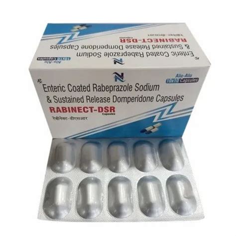 Enteric Coated Rabeprazole Sodium Sustained Release Domperidone Capsules At ₹ 85 0 Box