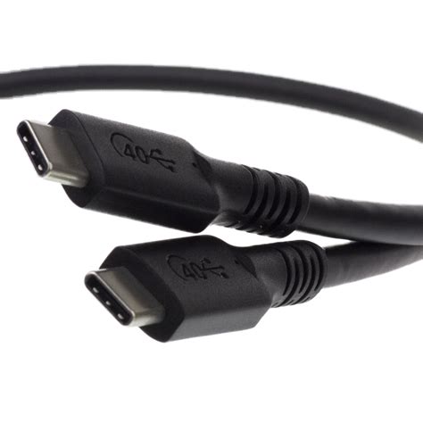 Usb4 40gbps 100 Watt Cable Usb C Male Pvc Jacket 1ft