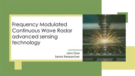 Frequency Modulated Continuous Wave Radar Advanced Sensing Technology Ppt Powerpoint St Ai Ppt