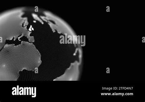 Earth Rotating Seamless Loop K Earth Globe Rotation Animation Communication Network World Map