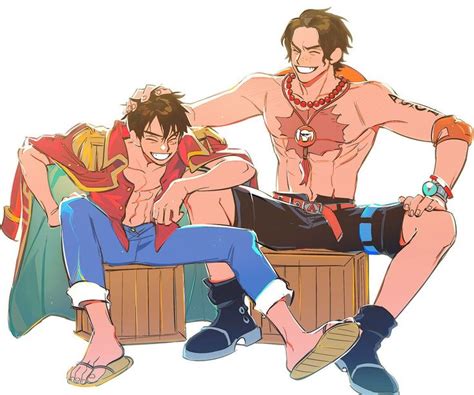 On X One Piece Comic One Piece Crew Ace And Luffy