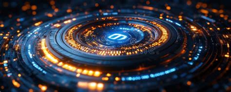 Cybersecurity Abstract A Mesmerizing 3d Grid Of Floating Binary Numbers Surrounds A Central