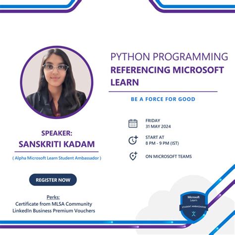 Sanskriti Kadam On Linkedin Microsoft Programming History Learn Mlsa Python Resources