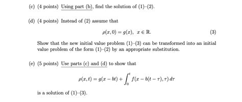 Solved C 4 Points Using Part B Find The Solution Of