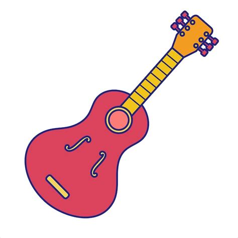 Premium Vector Guitar Icon Flat Design Vector
