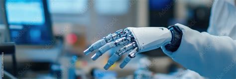 A High Tech Robotic Arm Is Showcased In A Modern Laboratory Highlighting Advancements In