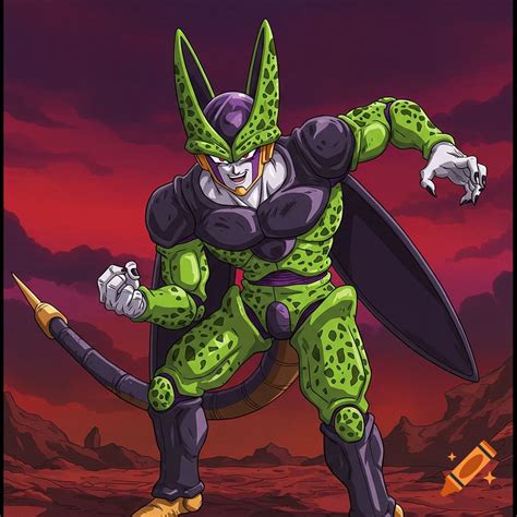 Perfect Cell From Dragon Ball Z With Cellstergaming Logo On Craiyon