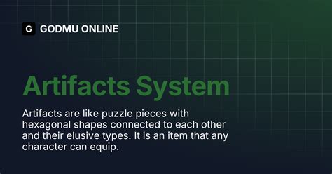 Artifacts System Godmu Online Artifacts System Godmu Online